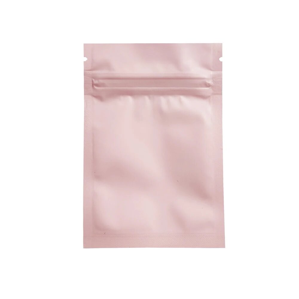 Розовый пакет из фольги 7x10 см