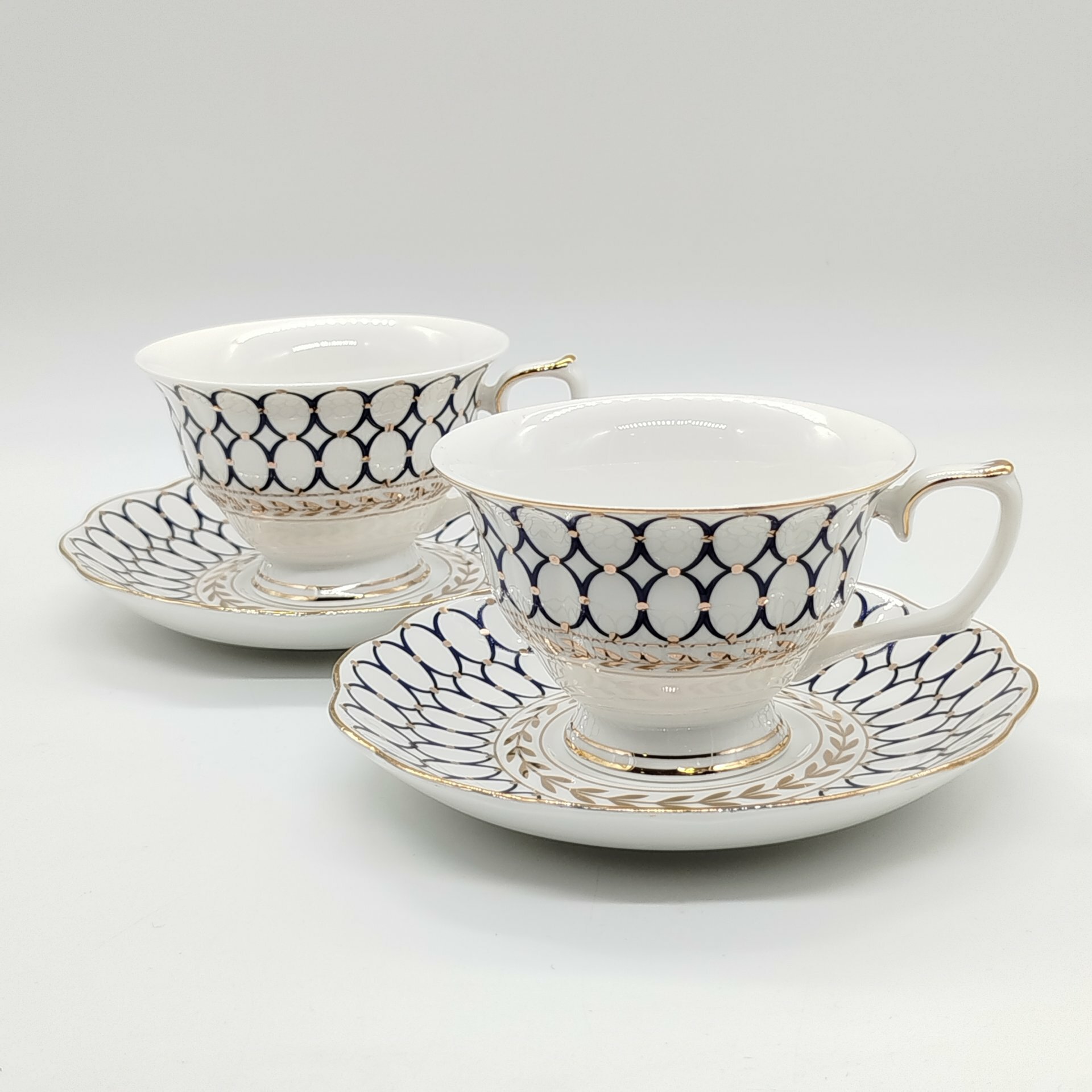 Набор чайных пар с орнаментальным декором на 2 персоны, Best Home Porcelaine, фарфор