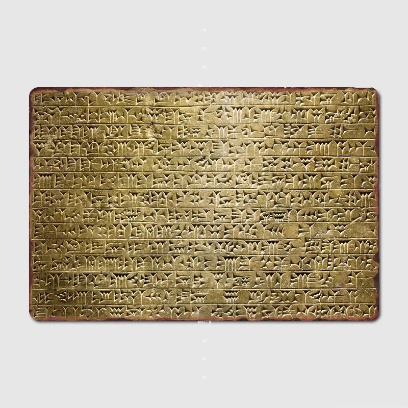 Металлическая табличка с надписью cuneiform 14x20cm, As The Picture