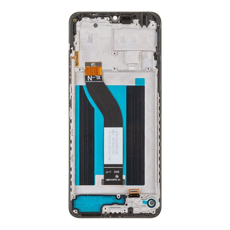 Дисплей (экран) в сборе с тачскрином для Xiaomi Redmi 14C, Poco C75 черный с рамкой (Premium LCD) / 720x1640