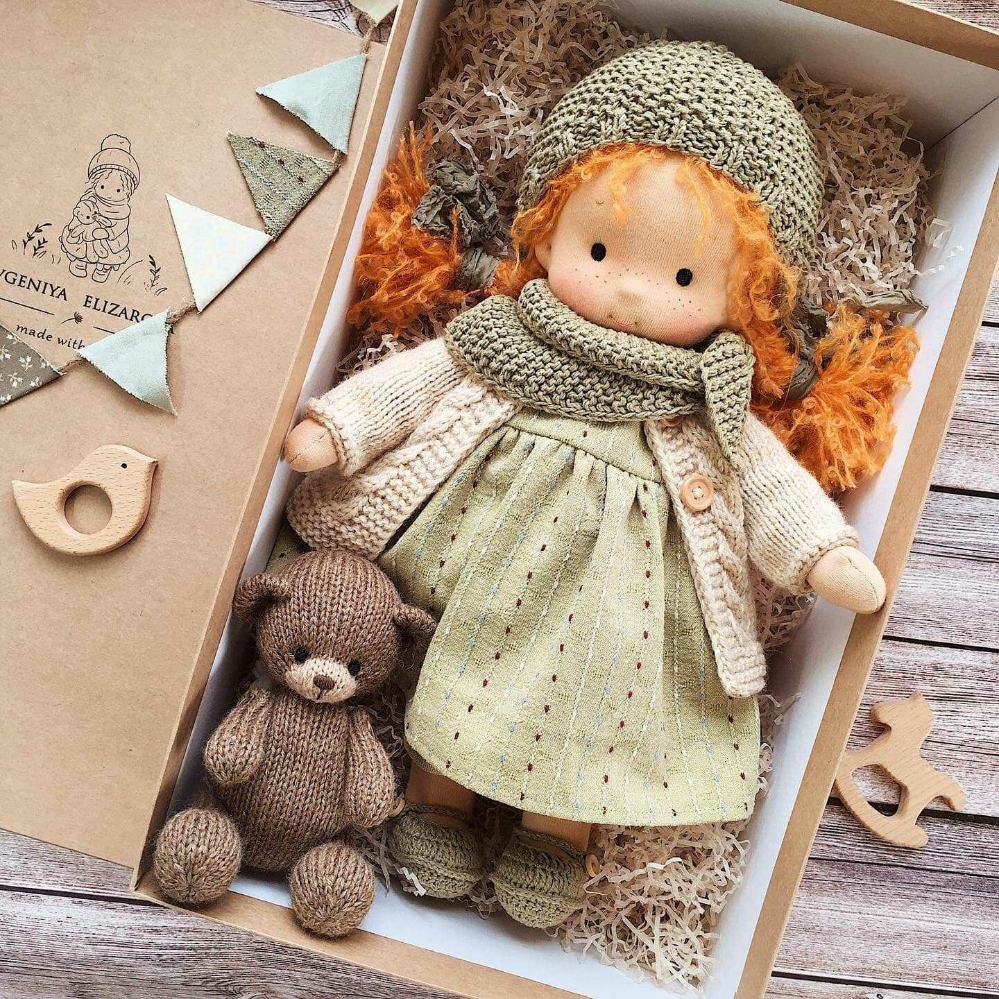Хлопковая кукла Вальдорфская кукла кукла Waldorfdoll мини кукла ручной работы DIY Вальдорф