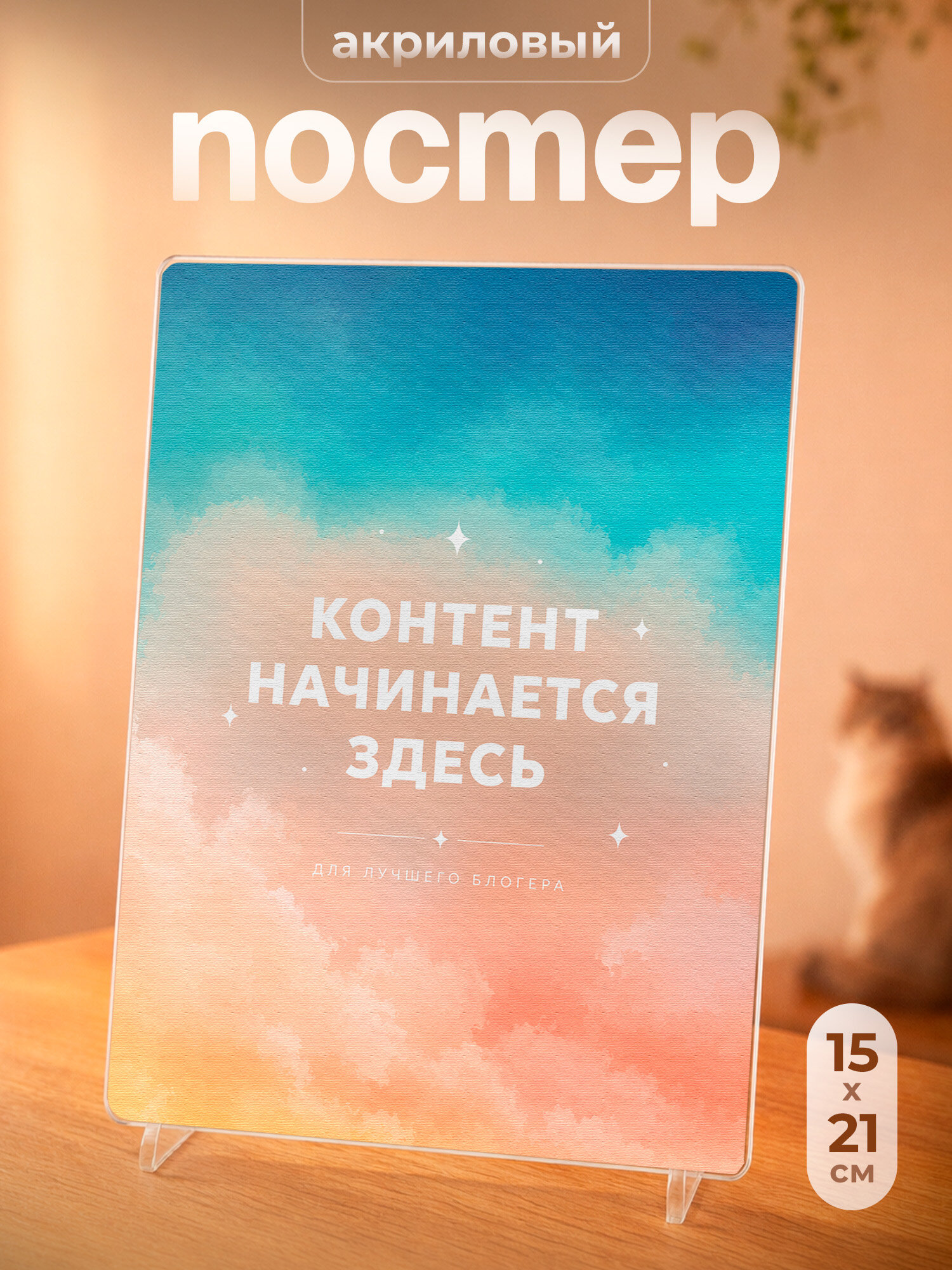 Постер на подставке подарок лучшему блогеру