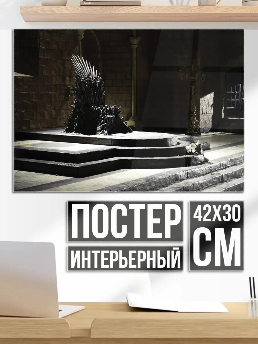 Плакат постер Железный трон