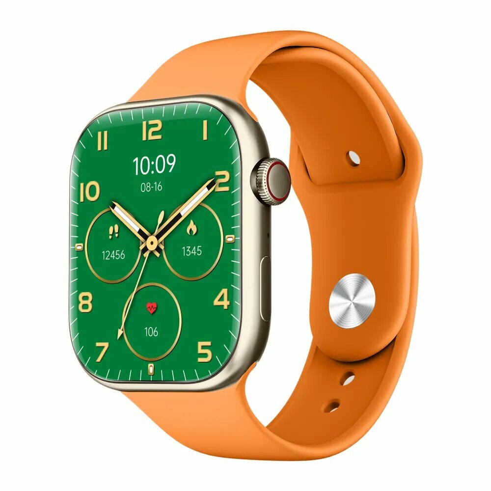 KEQIWEAR Смарт-часы Умные часы KW62 MAX, классический дизайн, для подарков, вызов по Bluetooth, для занятий спортом и фитнесом, шагомер, музыка, модная одежда, 42mm, GOLD