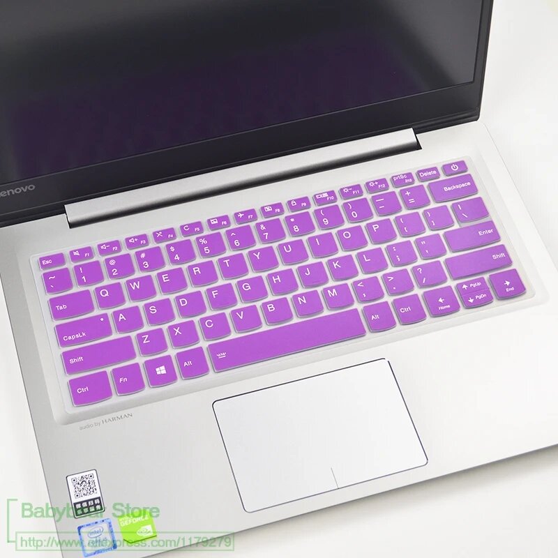 Силиконовый чехол для клавиатуры Lenovo Yoga фиолетовый