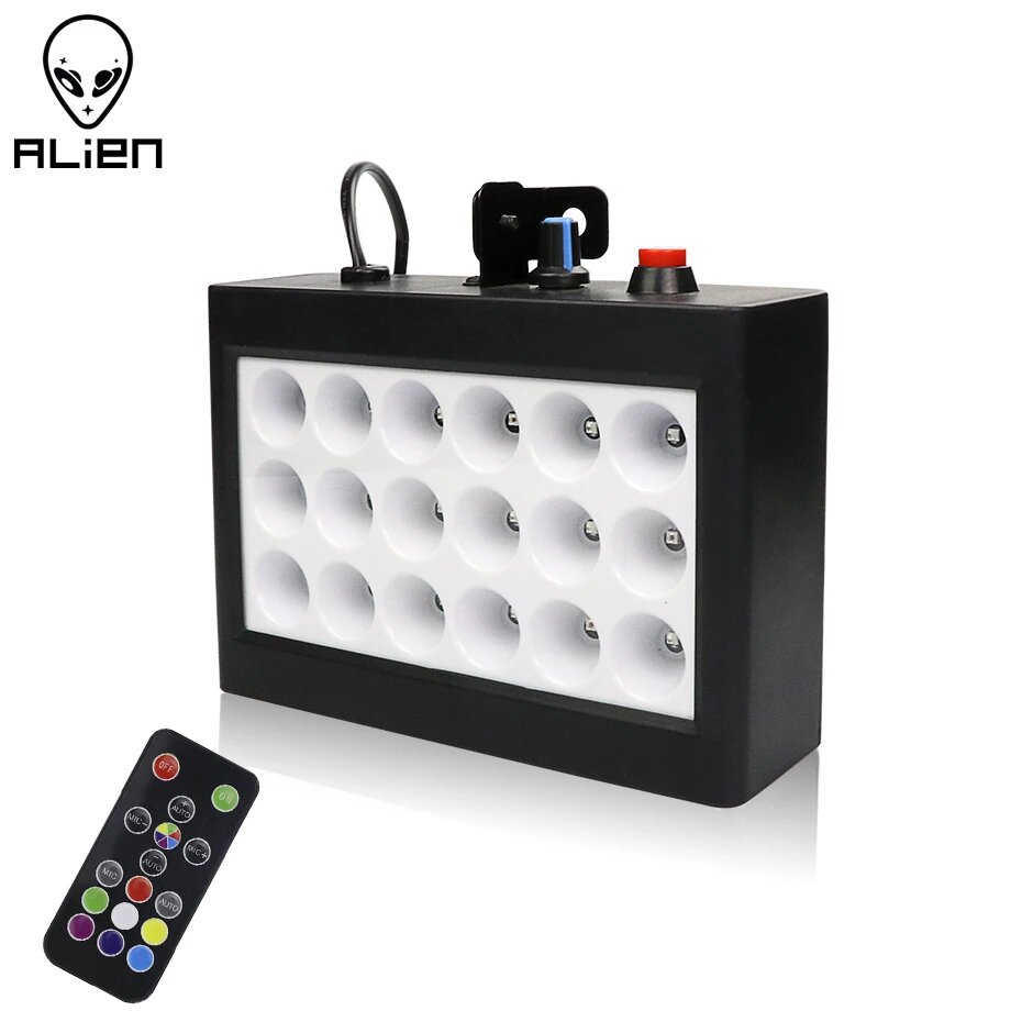 Alien 18 LED RGB Стробоскоп 20Вт Европейская вилка (EU Plug)