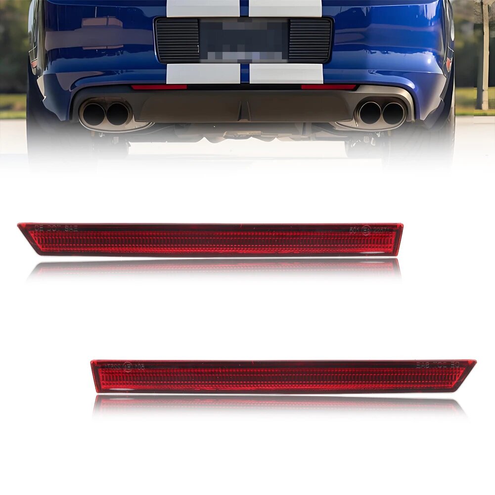 2 шт. для Ford Mustang 2013-2014: крышка заднего бампера, отражатель стоп-сигнала, Red Lens