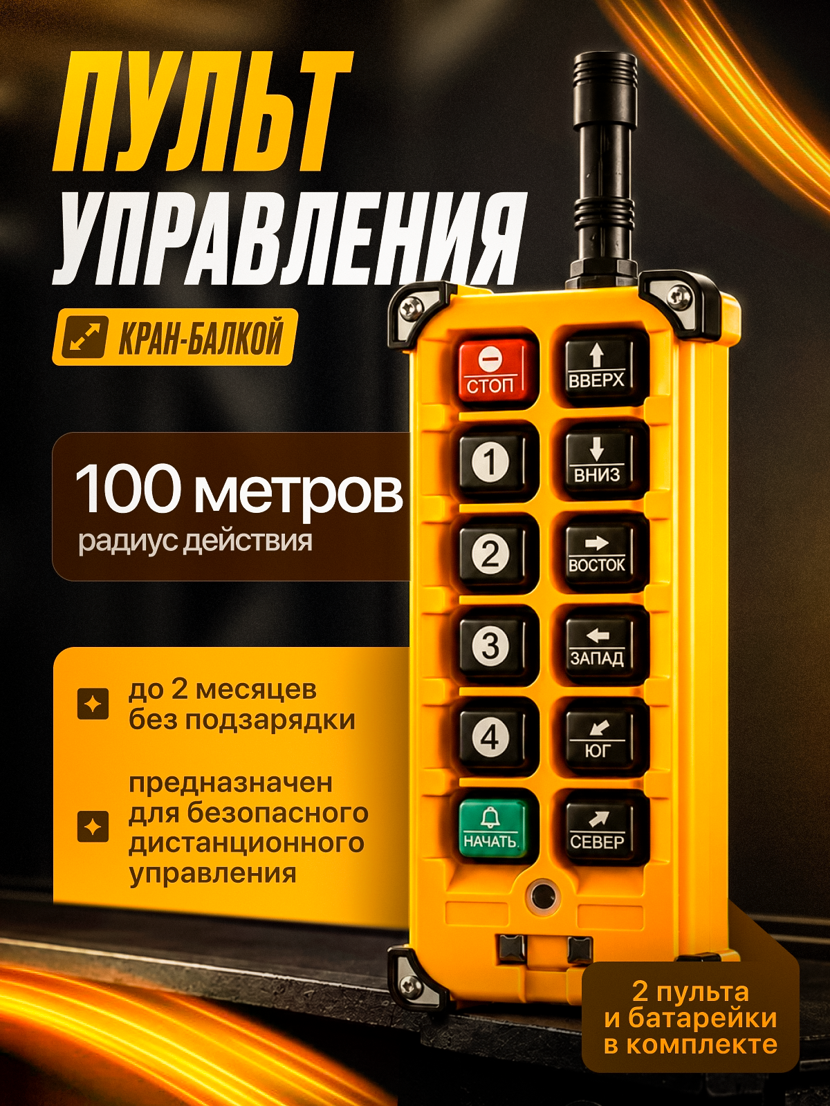 Пульт управления кран-балкой Crane Pendant Controller, 2 пульта