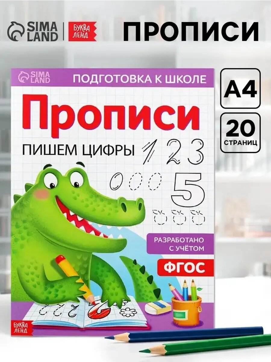 Обучающие прописи для начинающих счет детей