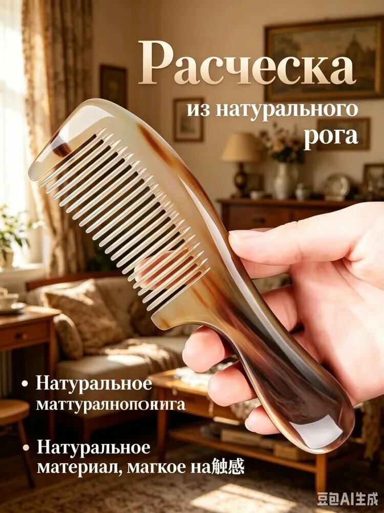 Комб из рогов быка. — фото 1