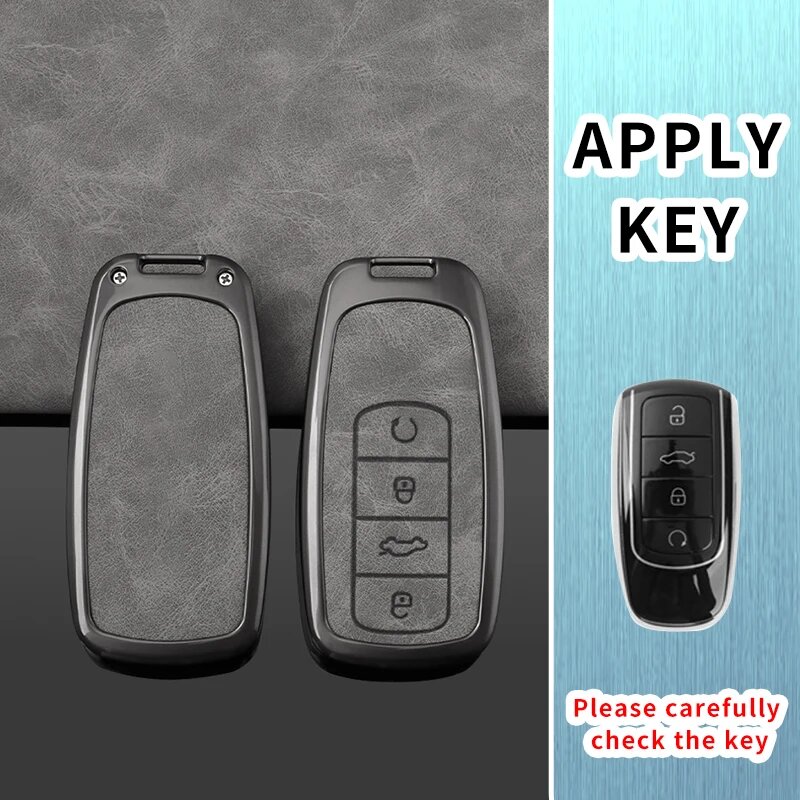 Чехол Для Автомобильного Ключа Из Цинкового Сплава Для Chery Tiggo 7/4/8 Pro, Jaecoo grey shell