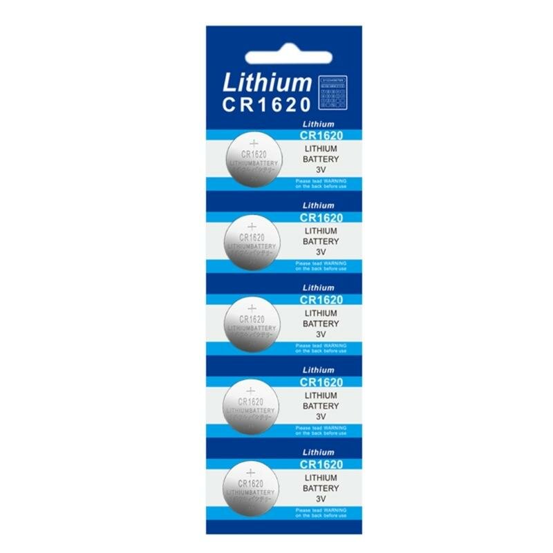 Литиевая батарейка CR2450 для часов, калькуляторов, пультов, CR1620 - 5 шт.