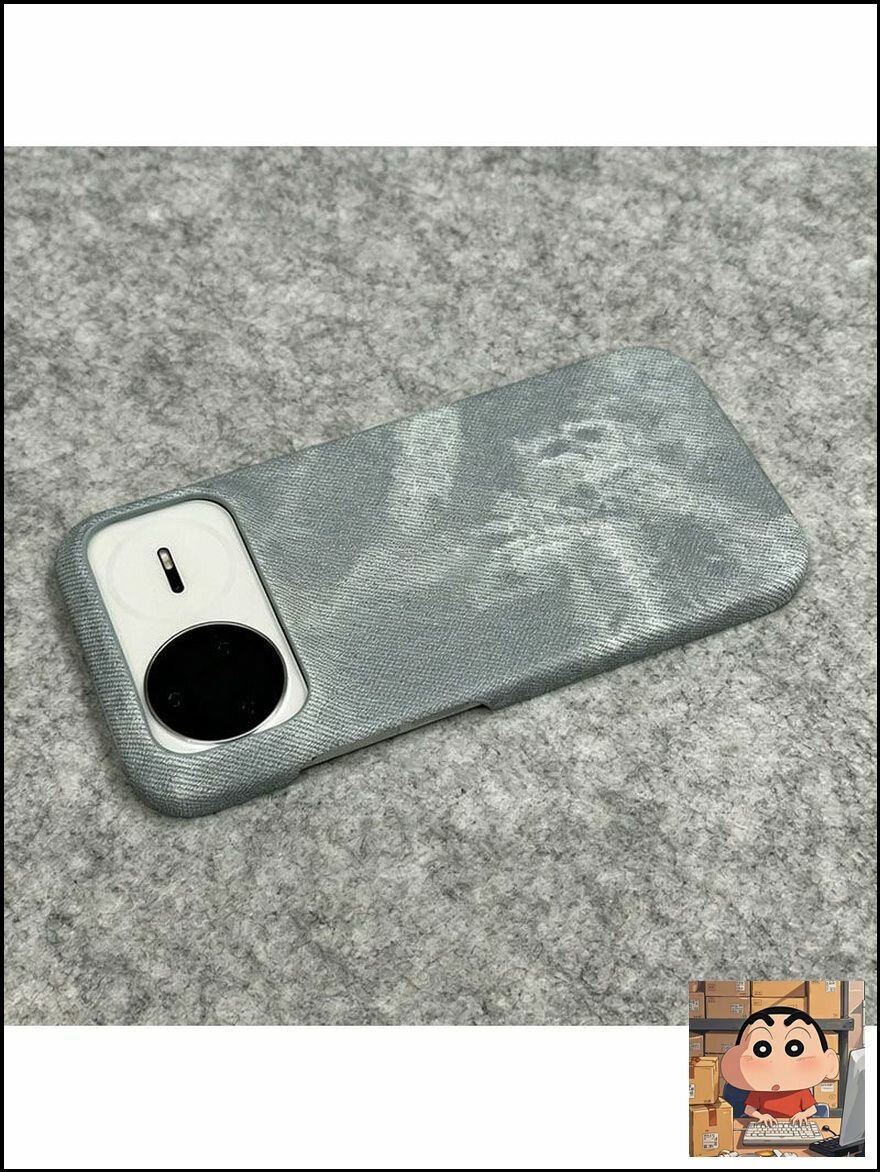 Жесткий чехол для Huawei Nova 15 Pro, текстура джинсовой ткани, антипечаток, противоскользящий, защита камеры, частичный корпус