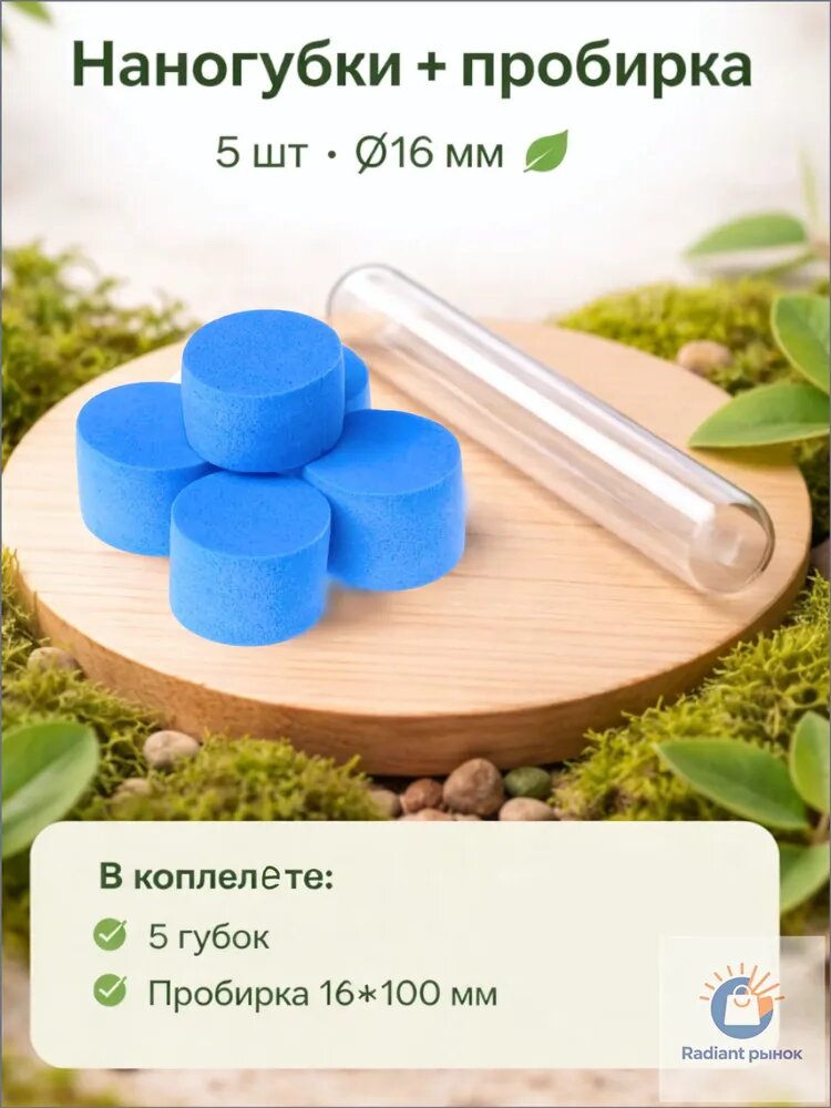 Увлажняющий эксклюзивный наноспонж для фермы муравьев с пробиркой в комплекте