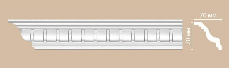 Плинтус Потолочный с Рисунком Decomaster 95345 В70хШ70хД2400 / Декомастер.