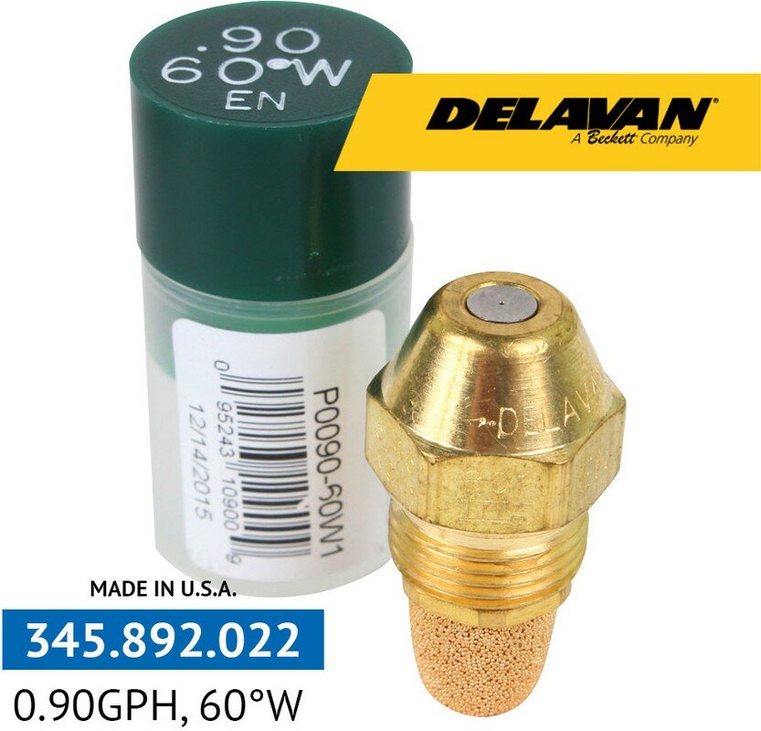 Топливная форсунка Delavan 0.90GPH, 60W (1) P0090-60W1