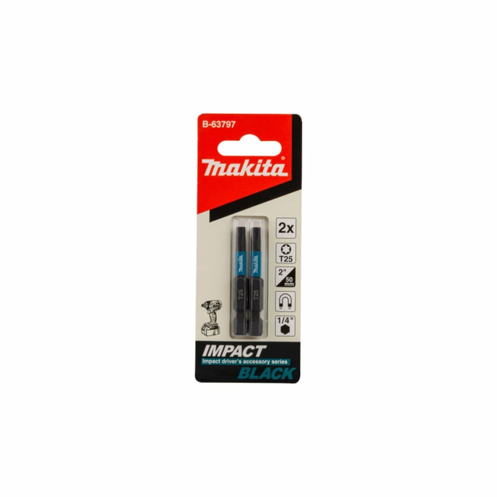 Насадка Impact Black (2 шт; T25; 50 мм; E-form; MZ) Makita B-63797