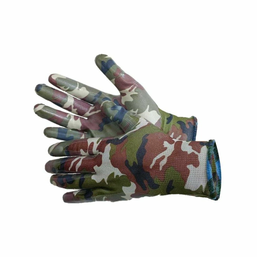 Нейлоновые садовые перчатки Gold Manibus Hortus Military 13 класс с нитриловым покрытием 12/240 р.9 (L) GM1014-Military-9