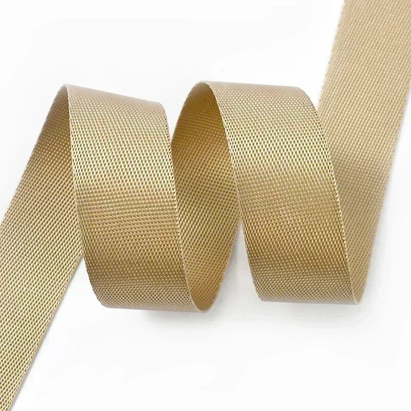 Meetee нейлоновая стропа 20-50 мм 5 м Бежевый, Бежевый, Khaki, 20mm