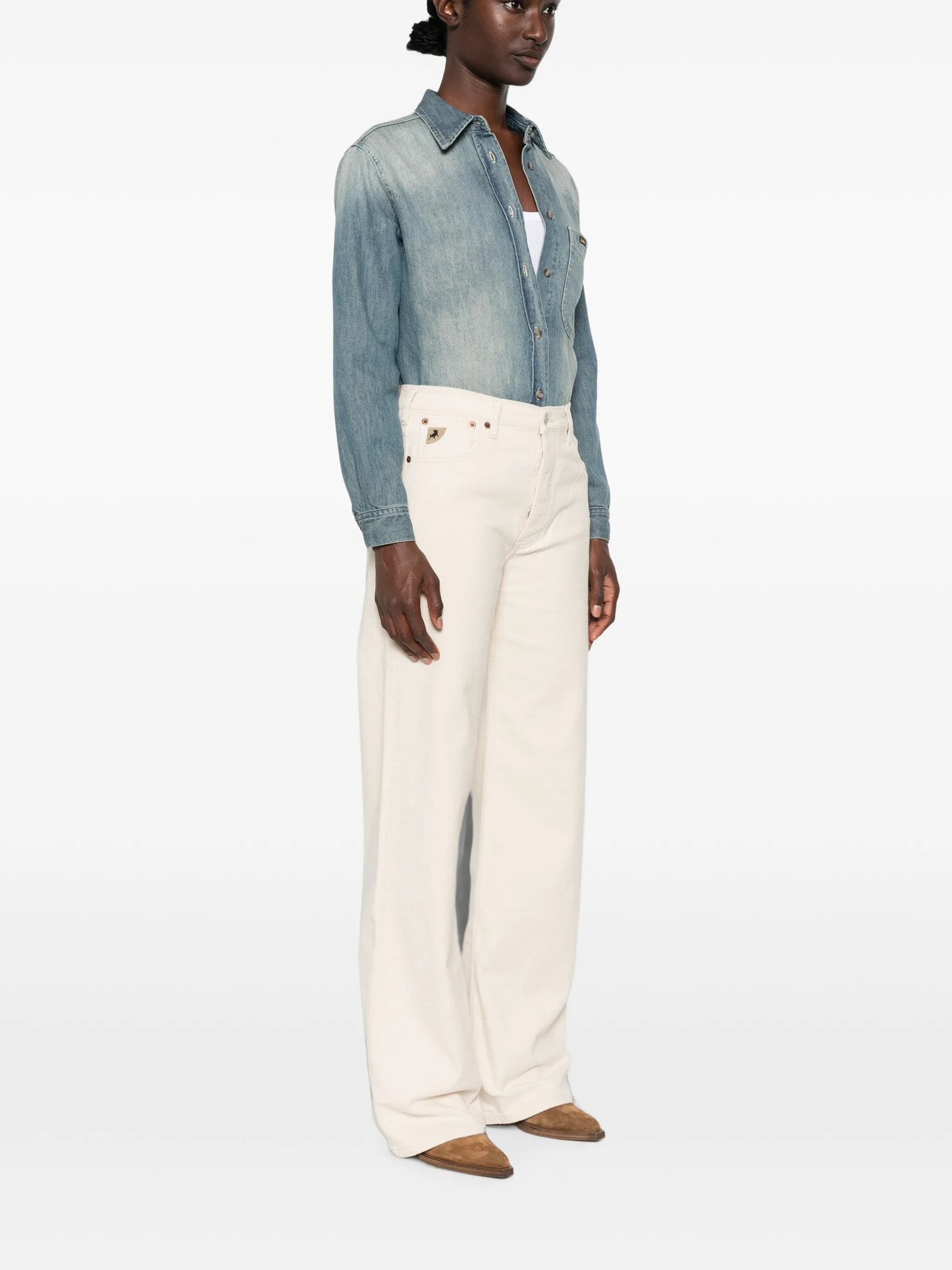 Брюки Lois Jeans Lindsay logo-patch trousers, размер 28 — фото 1