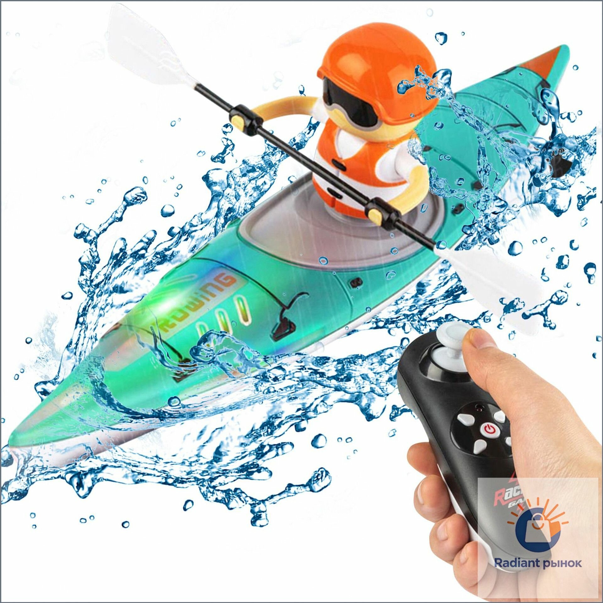 Радиоуправляемый каяк-лодка 2,4 ГГц, водные игрушки, подарок детям