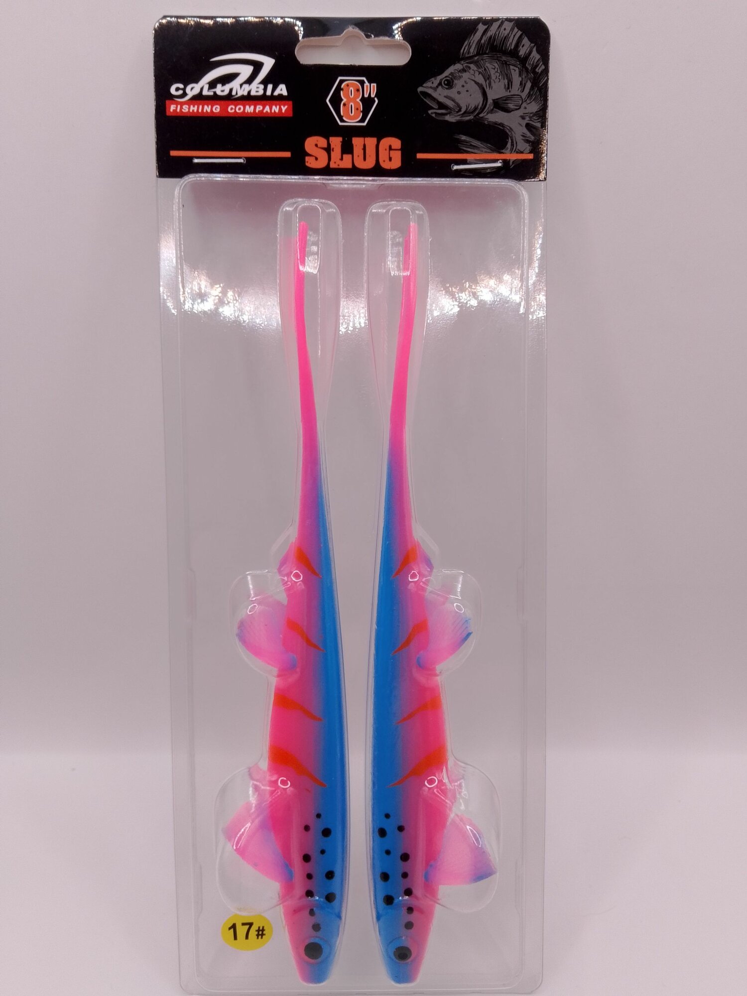Силиконовая приманка SLUG 8" COLUMBIA fishing company: набор 2 шт, 20см, 25г, мягкая приманка на хищника