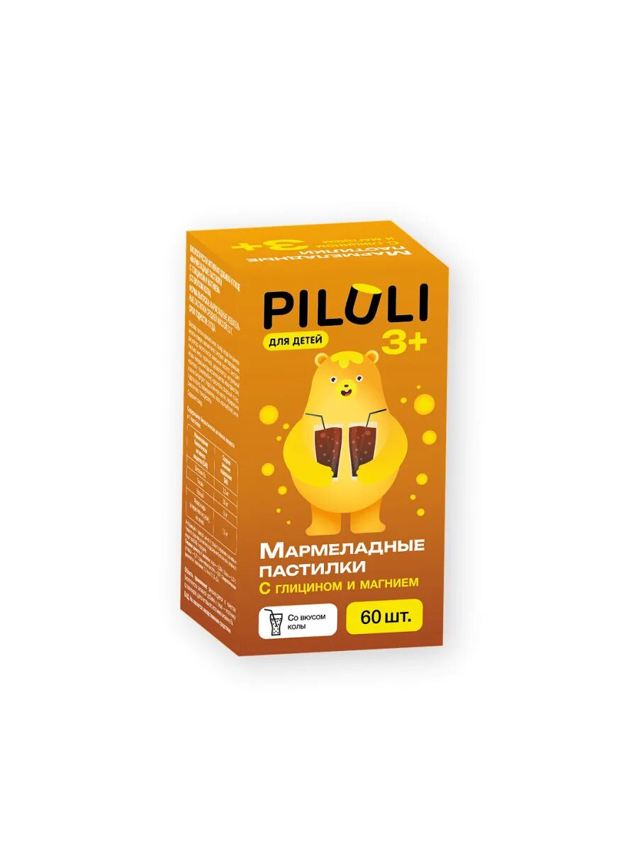 PILULI Мармеладные пастилки с Глицином и Магнием для детей ж