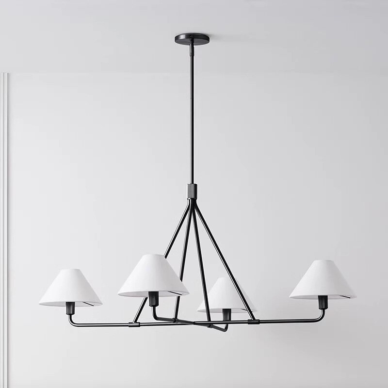 Nordic light роскошная тканевая люстра с несколькими головками для столовой гостиной виллы отеля с проживанием в семье, выставочного зала, светильников для модельного зала