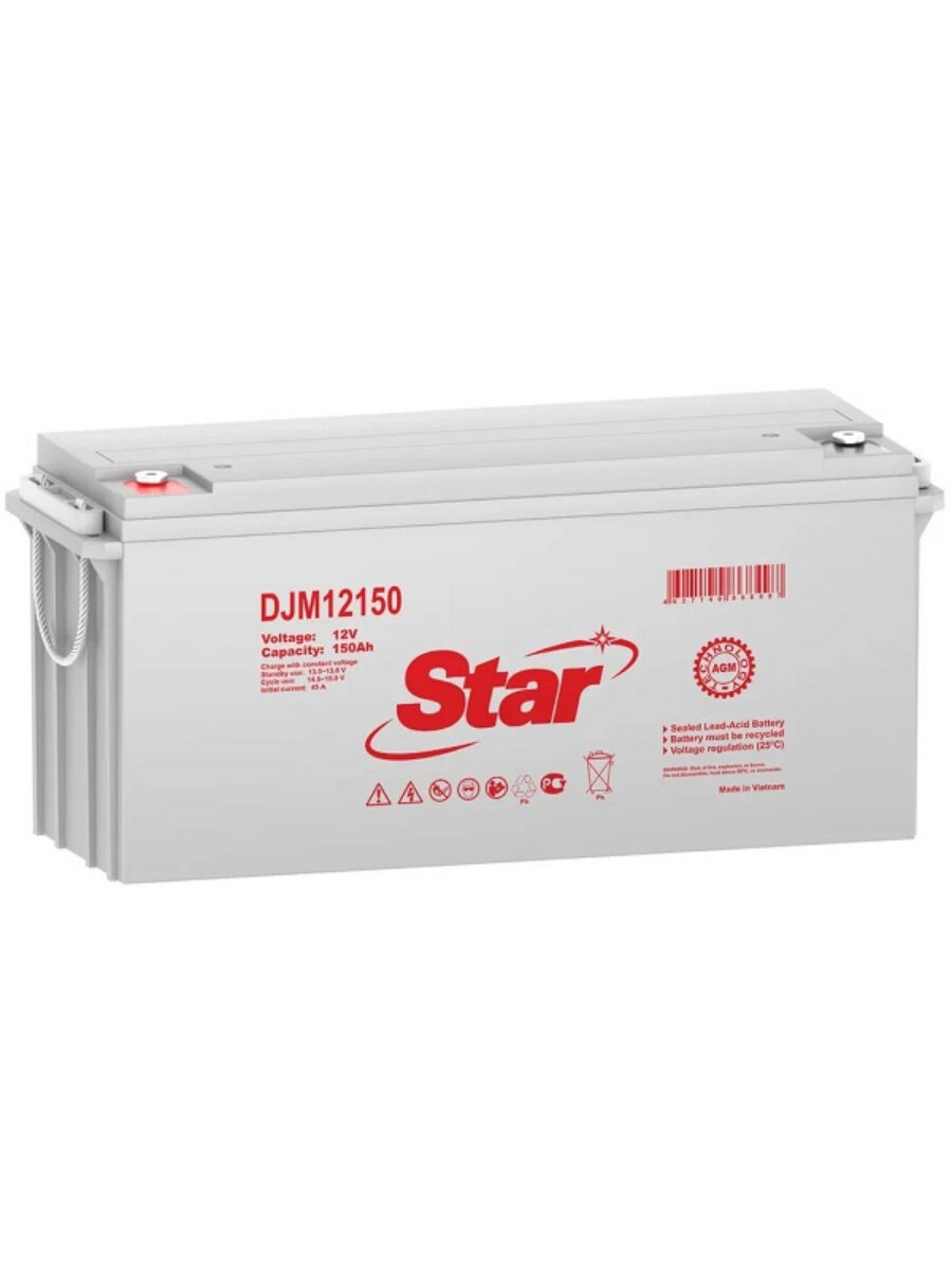 Аккумулятор для ИБП Star DJM12150, 12 В, 150 А*ч, AGM, болт М8