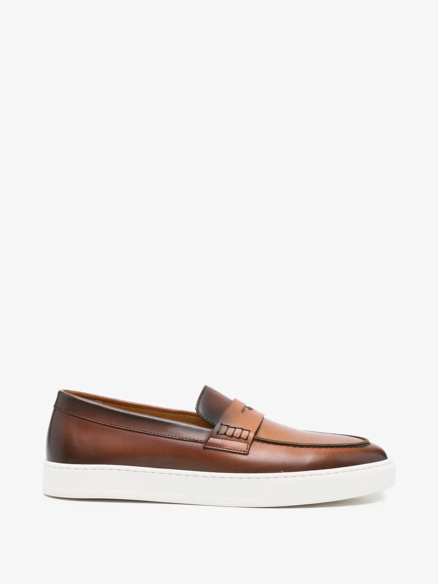 Лоферы Paneled leather loafers