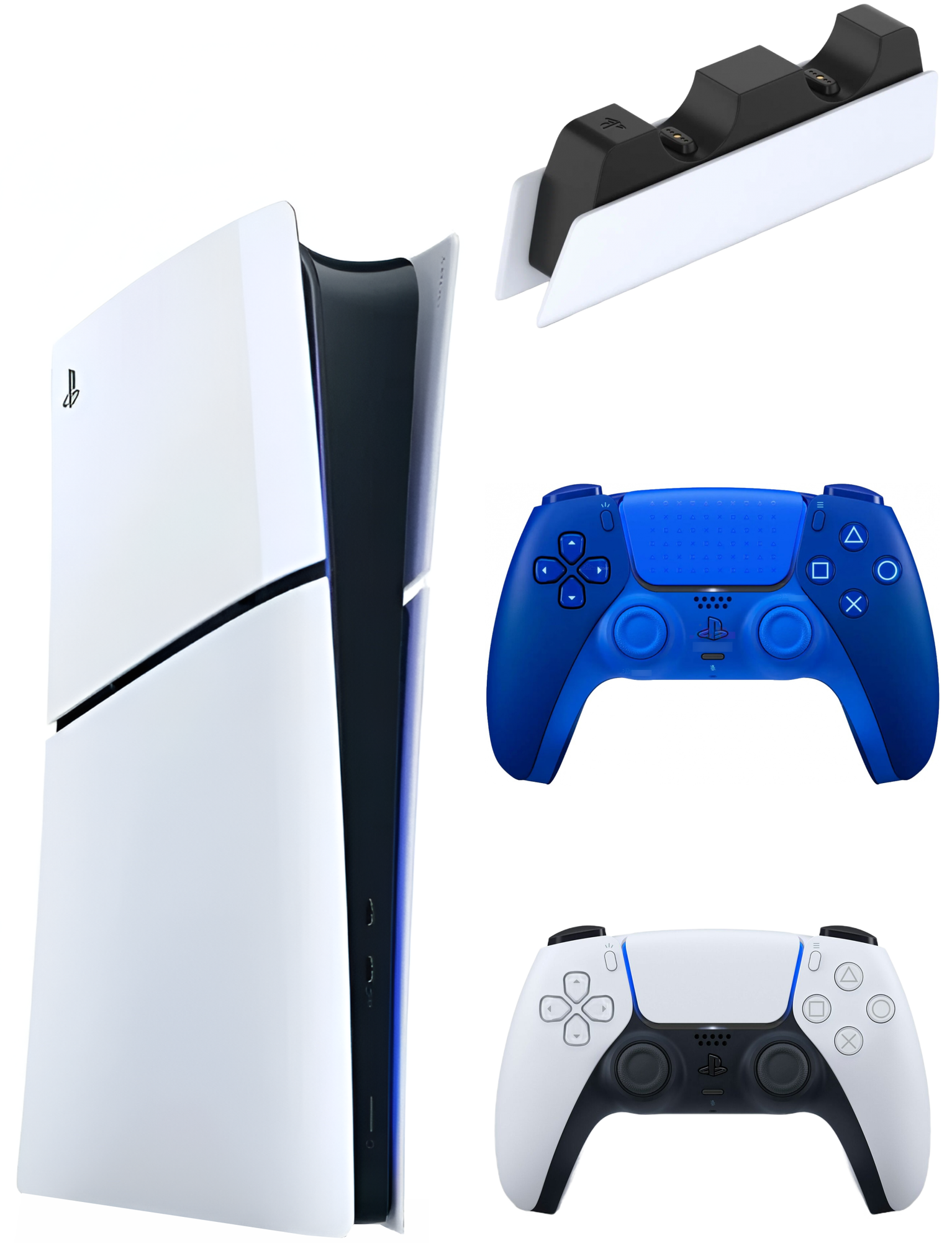 Игровая приставка Sony PlayStation 5 PS5 Slim Digital, 825ГБ (без дисковода) + 2-ой геймпад(pink) и зарядная станция