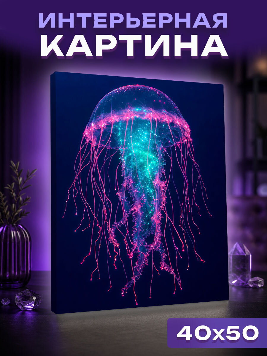 Интерьерная картина Сияние хрустальной медузы