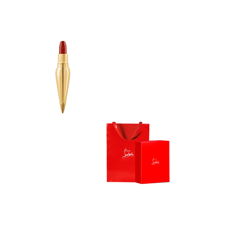 Christian Louboutin Золотая помада Rouge Louboutin Увлажняющая Атласная Легкая наносимость Цвет лица Косметика 3,8 г