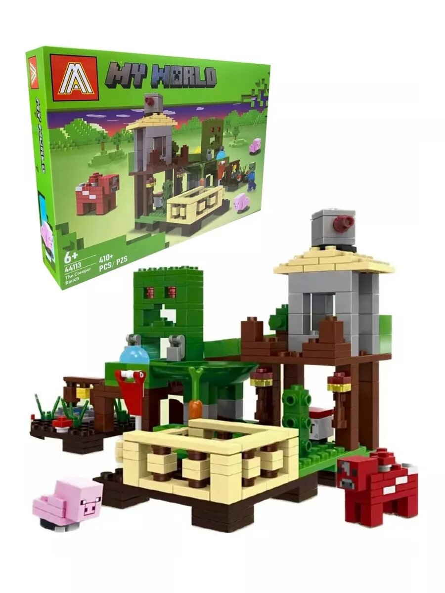 Конструктор набор Minecraft Майнкрафт Ранчо криперов 410 дет