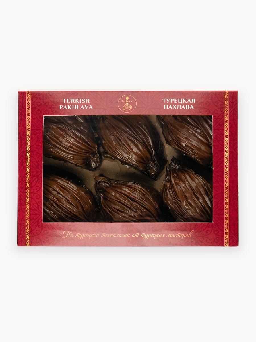 Пахлава турецкая "Мидии" шоколадная с фисташками/ пахлава "Султан", 500 г