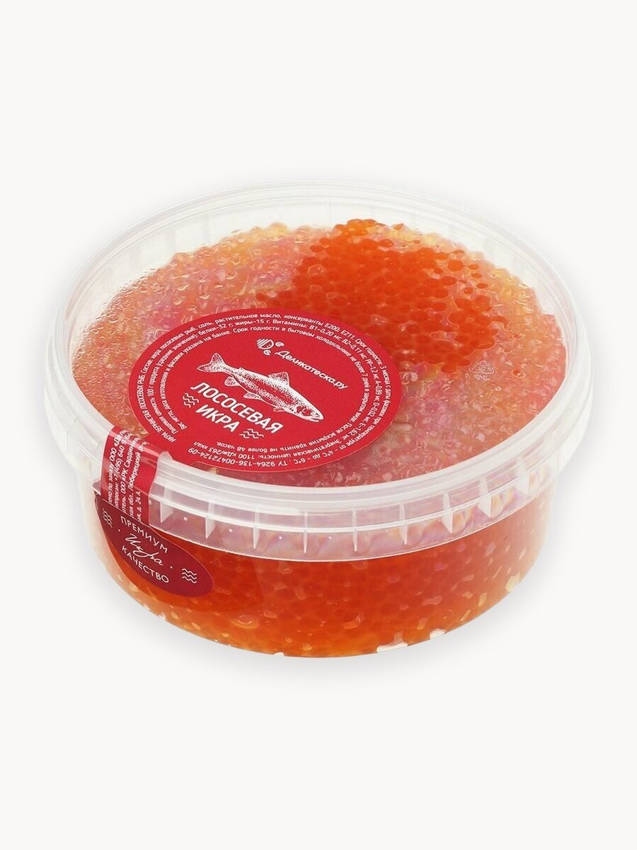Икра красная горбуши 500г, Деликатеска, вылов Сахалин 2025г, малосоленая, премиум