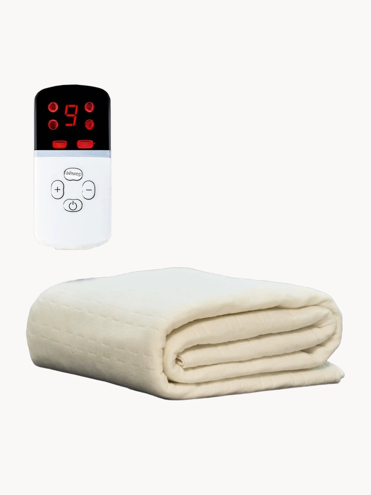 Электрическое одеяло европейского стандарта 230 В белого цвета 150*80 см с 9-ступенчатой регулировкой времени