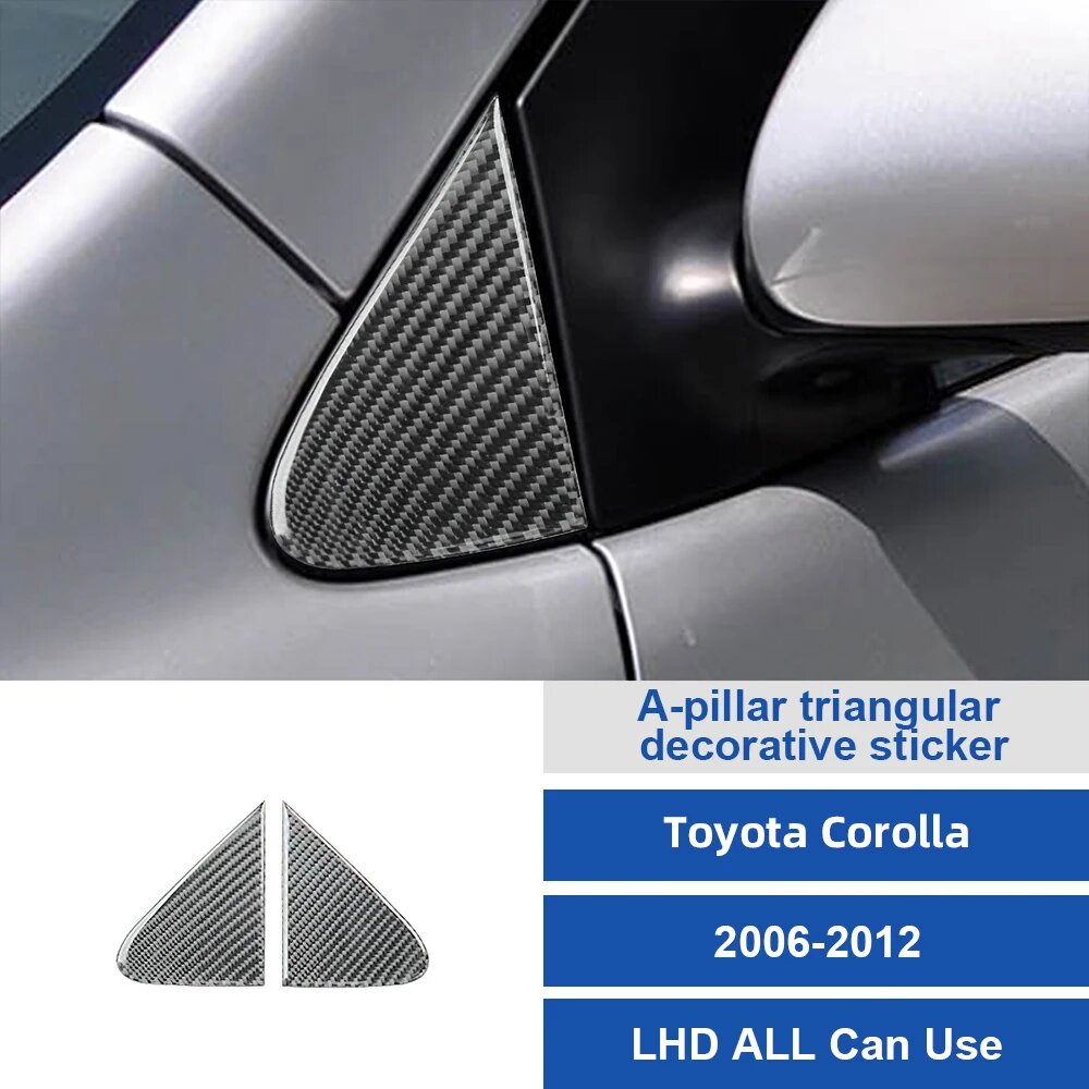 Декоративная Наклейка Из Карбона Для Toyota Corolla 06-12, Накладка На Треугольную Область A-стойки