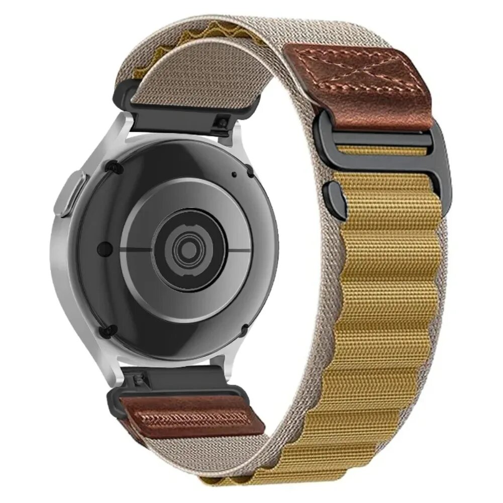 Ремешок для часов YEELUSEE нейлон Alpine Loop 20 мм 22 мм для Amazfit Balance 3 2, Бежевый, Wheat
