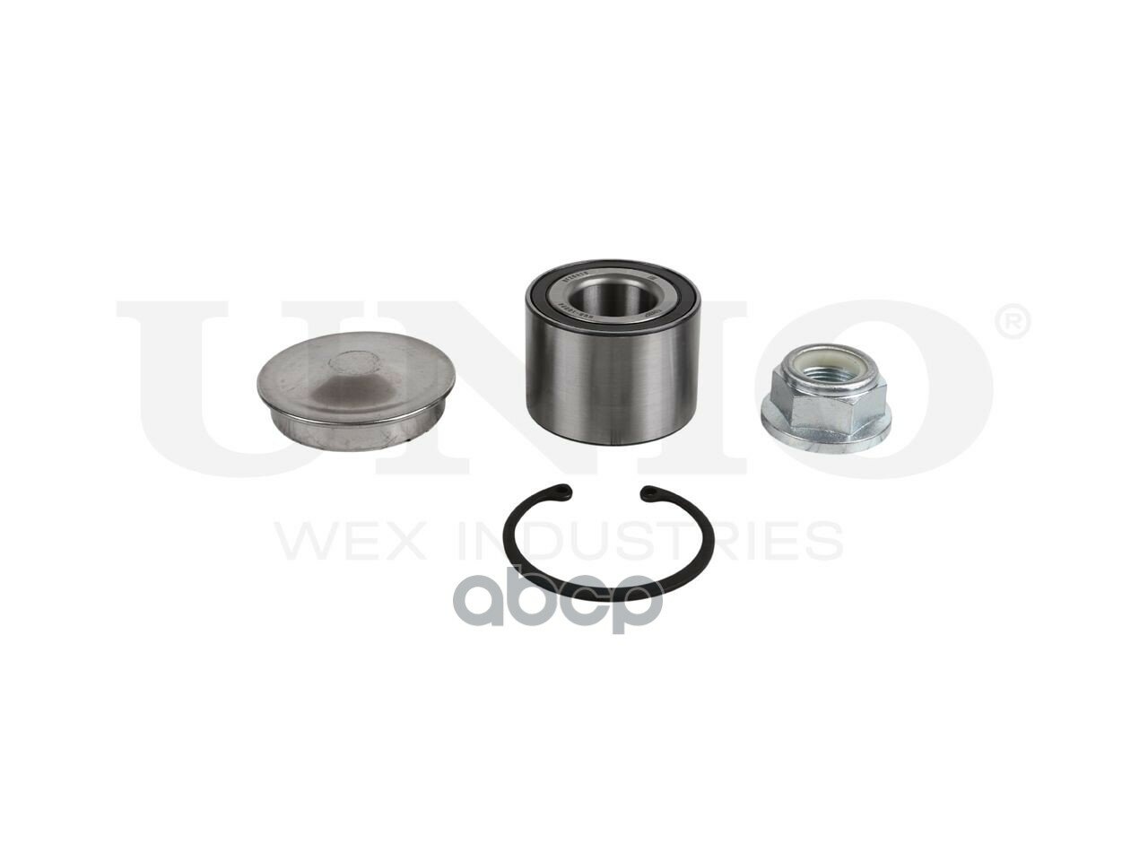 Подшипник задней ступицы, комплект (без ABS) Renault Logan 04-, Megane 95-, Nissan Note (E11, NE11) 0 UNIO арт. HUB-10004