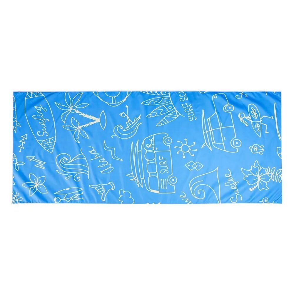 Полотенце для ванной, Микрополиэстер, 75x190 см, лазурный