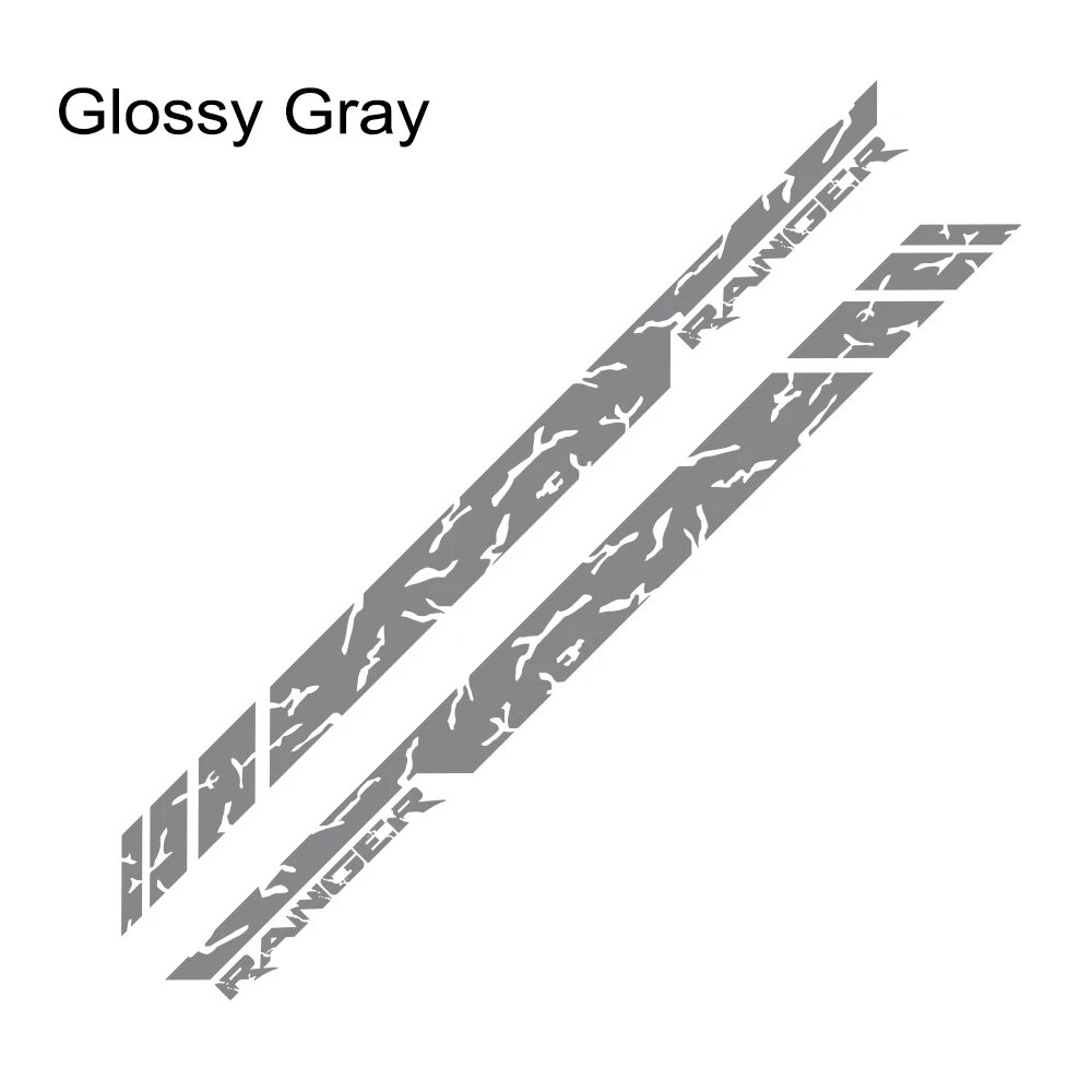 2 шт. наклейки на боковую полосу Ford Ranger Glossy Gray