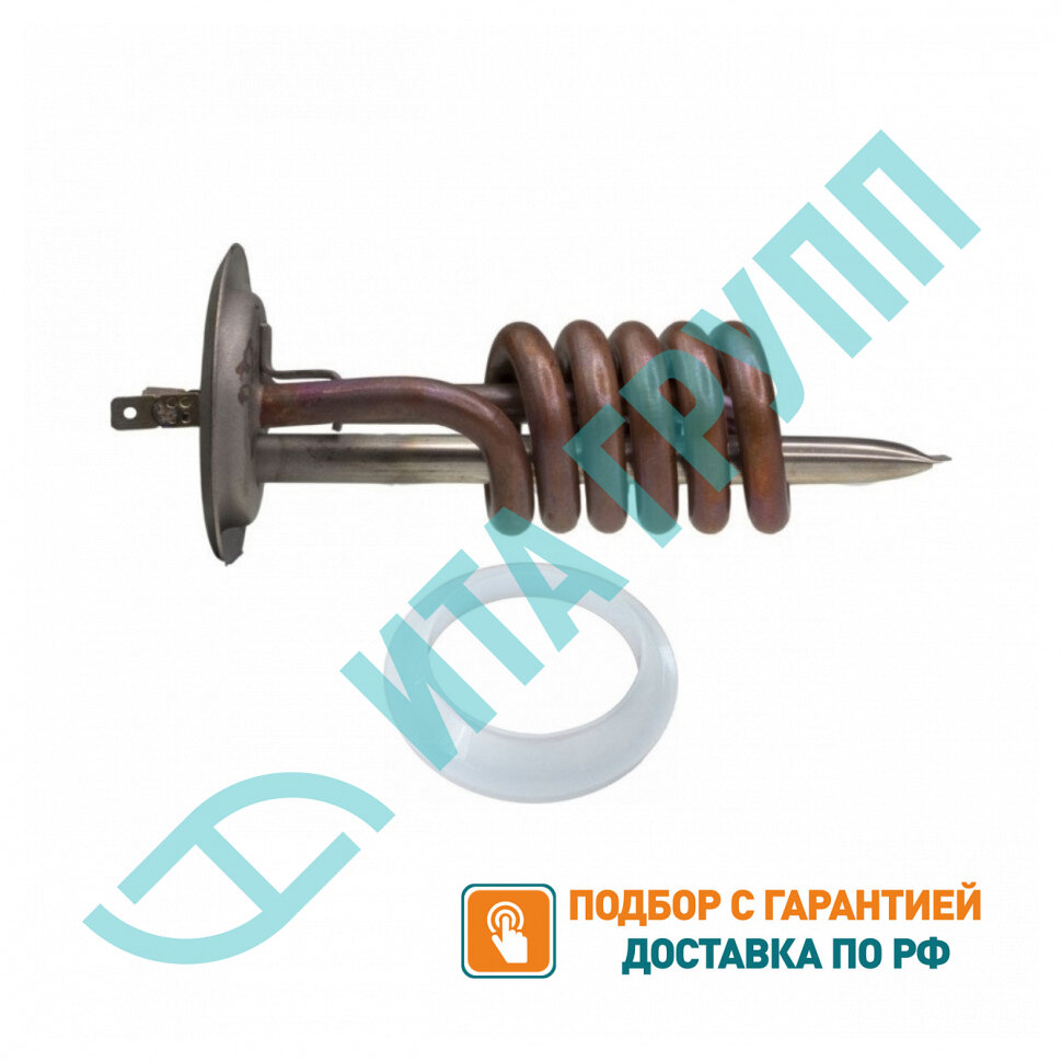 Комплект ТЭН 2кВт (2000Вт) RF для водонагревателя Thermex, Garanterm, под анод М6, контакты под разъем + прокладка, 20155K1