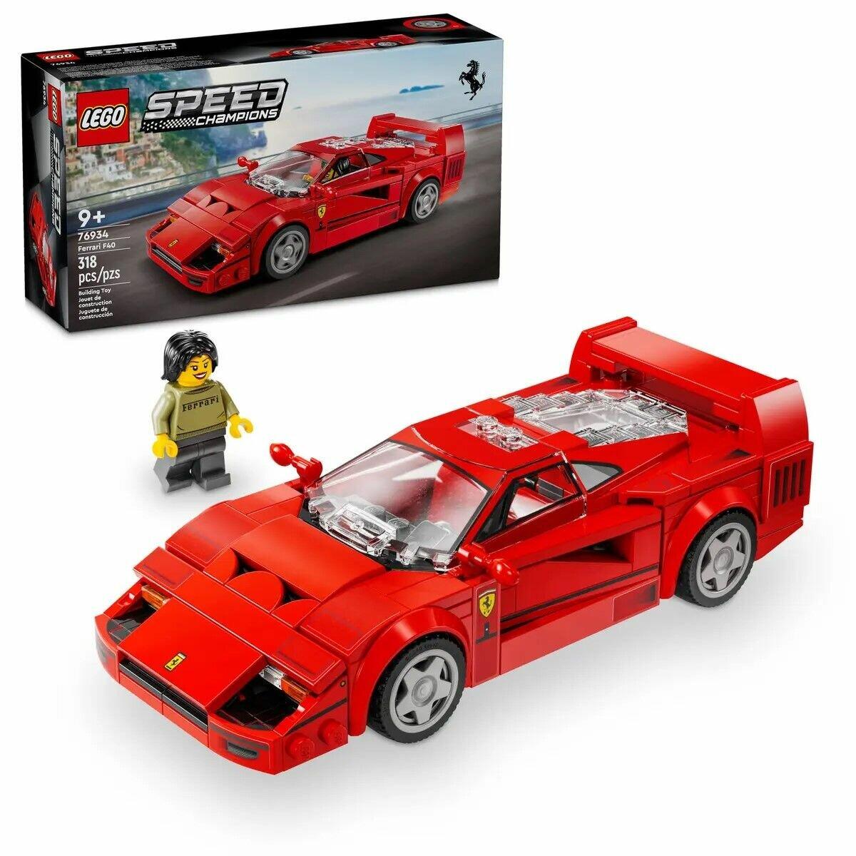 Конструктор LEGO Speed Champions: 76934, Ferrari F40 Supercar, 318 деталей, 9+