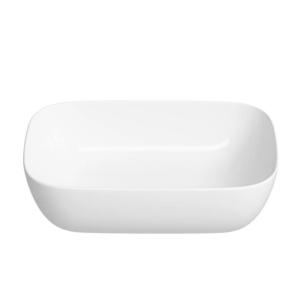 Накладная раковина для ванной комнаты Lavinia Boho Bathroom Sink 33311101: умывальник из фарфора 46 см, прямоугольный, цвет глянцевый белый