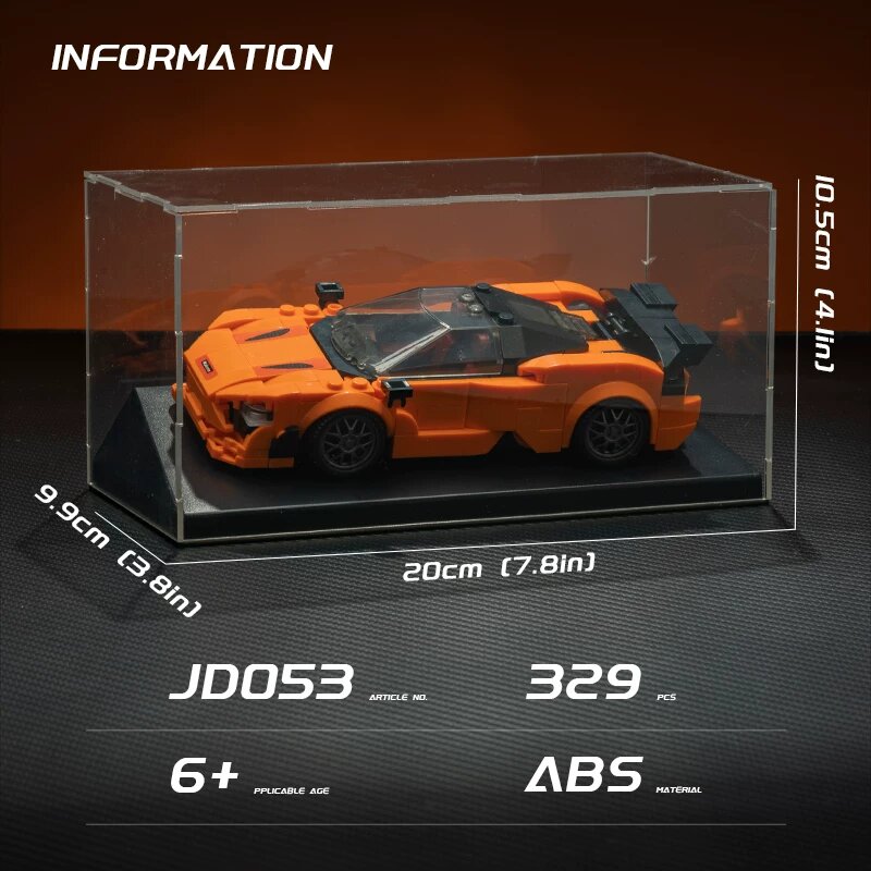 Модель спортивного автомобиля Макларен 750С с акриловым кейсом