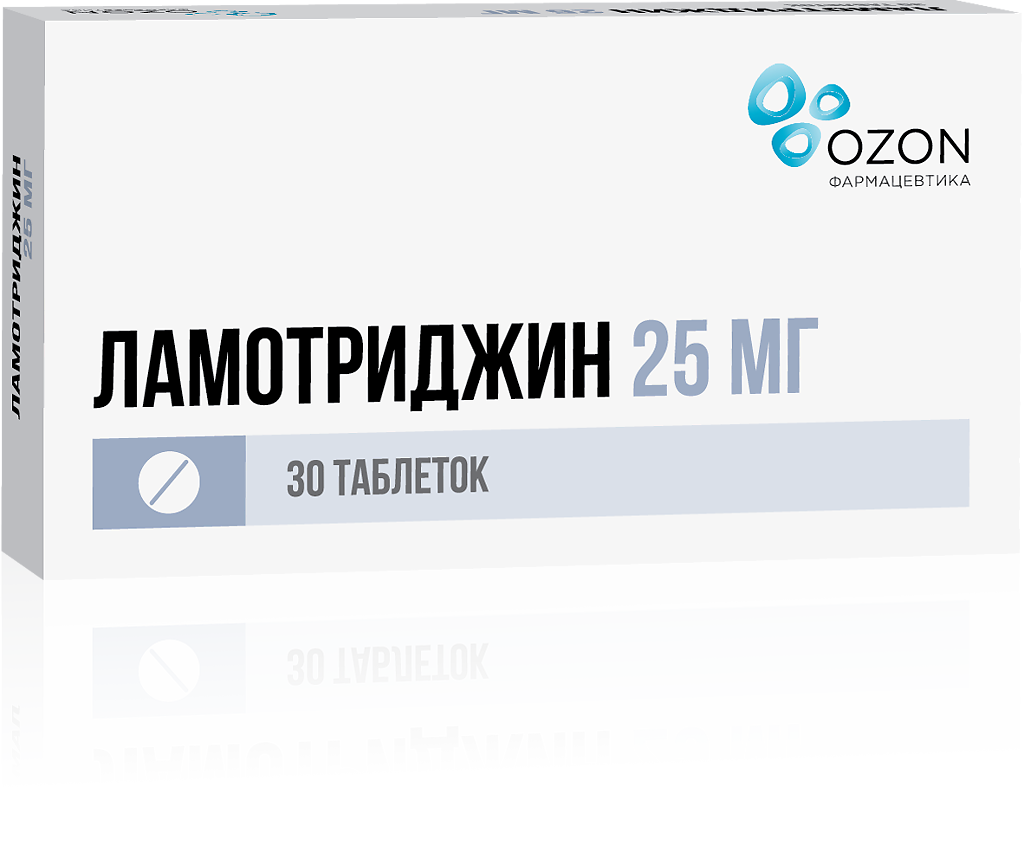 Ламотриджин таблетки 25 мг 30 шт