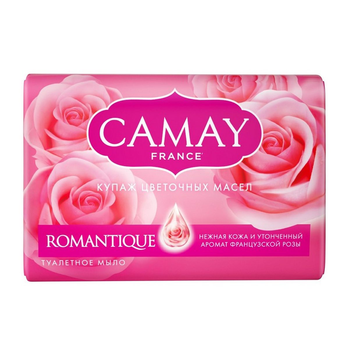 Мыло кусковое туалетное Camay "Romantique", бумажная обертка, 85г (67435961), 48шт.