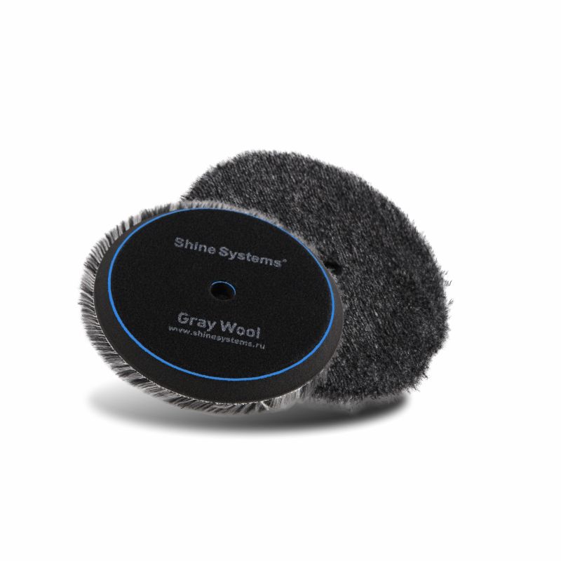 Полировальный круг из серого меха 130 мм Gray Wool Pad Shine Systems SS531