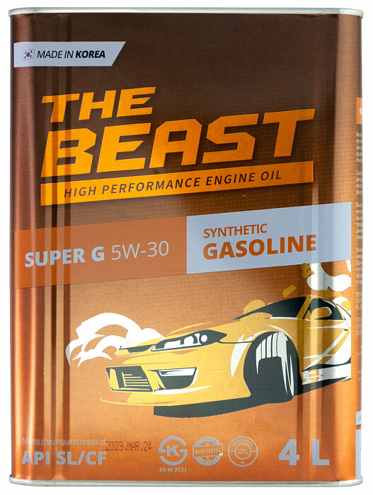 Синтетическое моторное масло The Beast SUPER G 5W-30, 4л